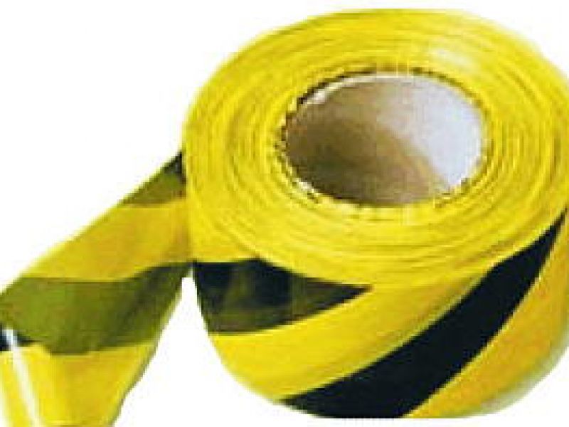 Black and Yellow Hazard Warning Tape - Bonzo Band